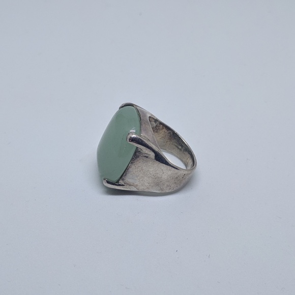 Jewelry | Pure Silver Ring With Light Green Natural Stone | Poshmark